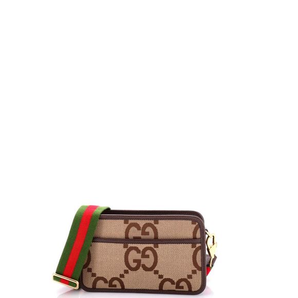 Gucci | Bags | Gucci Camera Bag Jumbo Gg Canvas Mini Brown | Poshmark